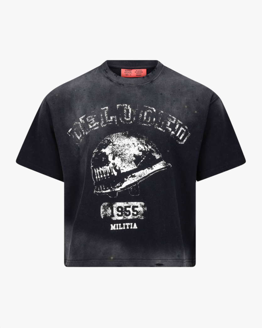 DISTRESSED MILITIA TEE – deluded studios